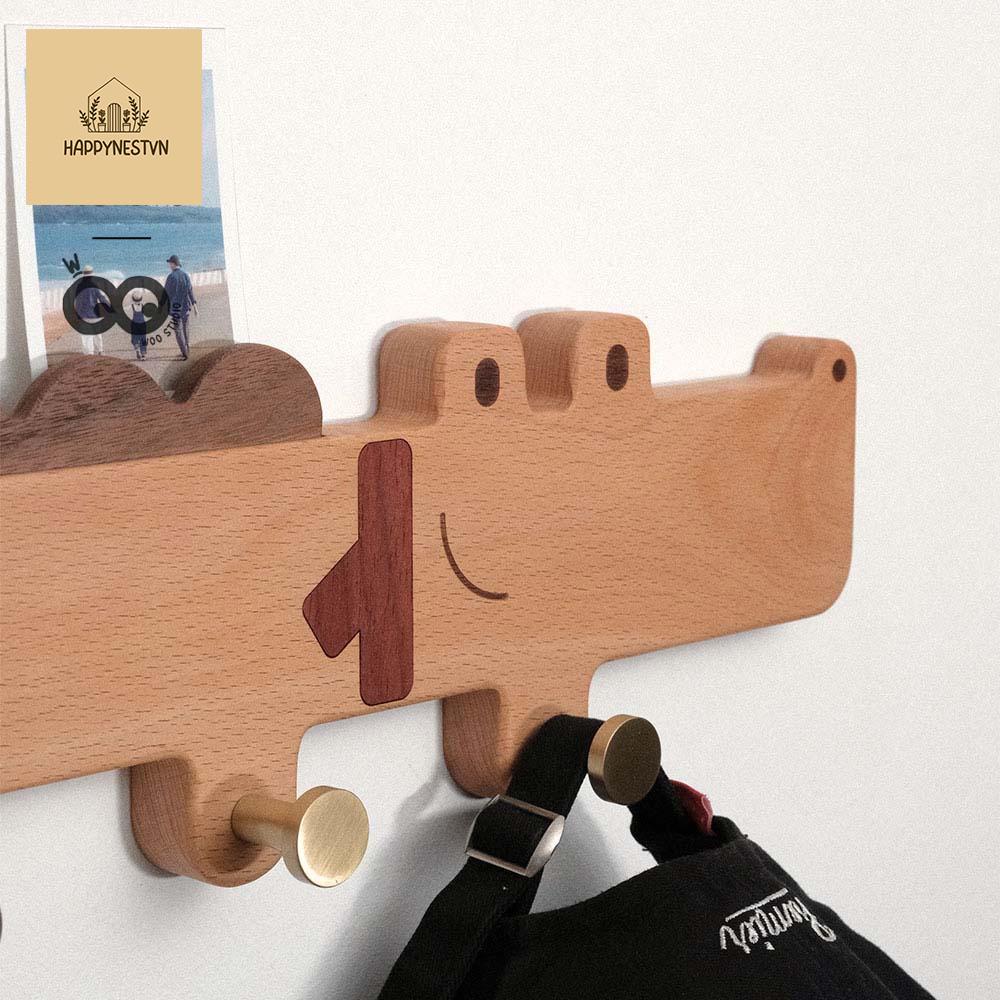 Wooden Crocodile Wall Hook, Kids Room Decor, Animal Coat Hanger - Etsy