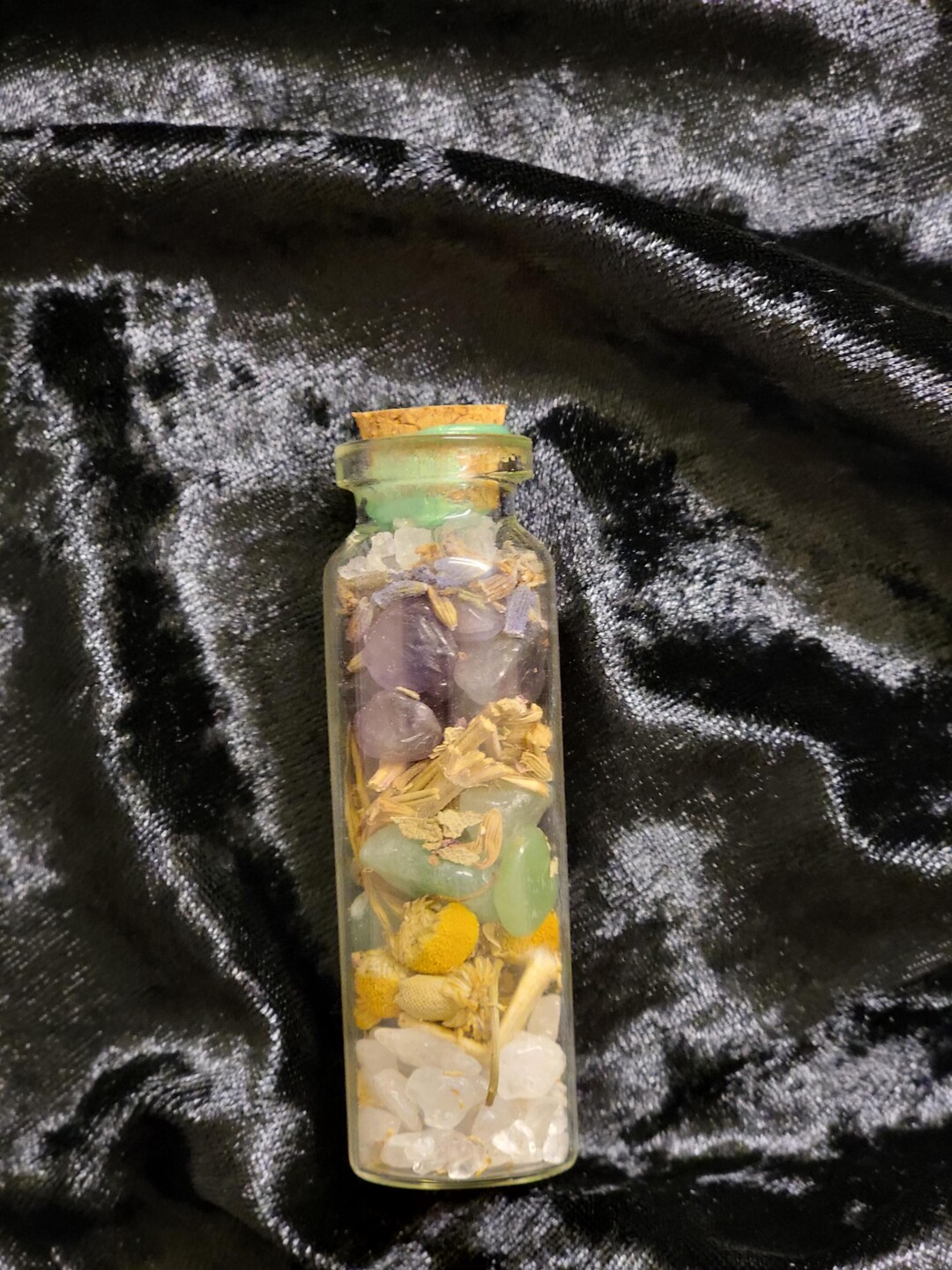 Healing Jar – Crystal & Herb Spell Jar for Calm, Balance, and ...