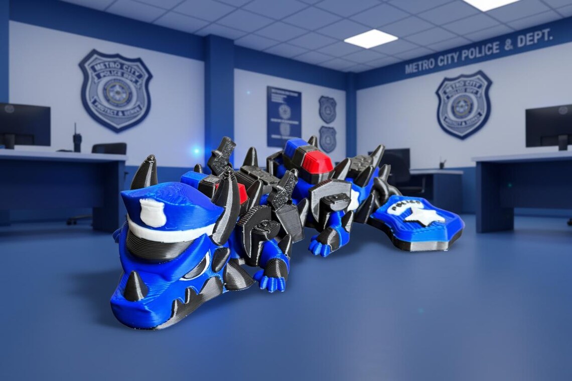 Police-inspired Dragon – 3D Printed Collectible | Law Enforcement ...