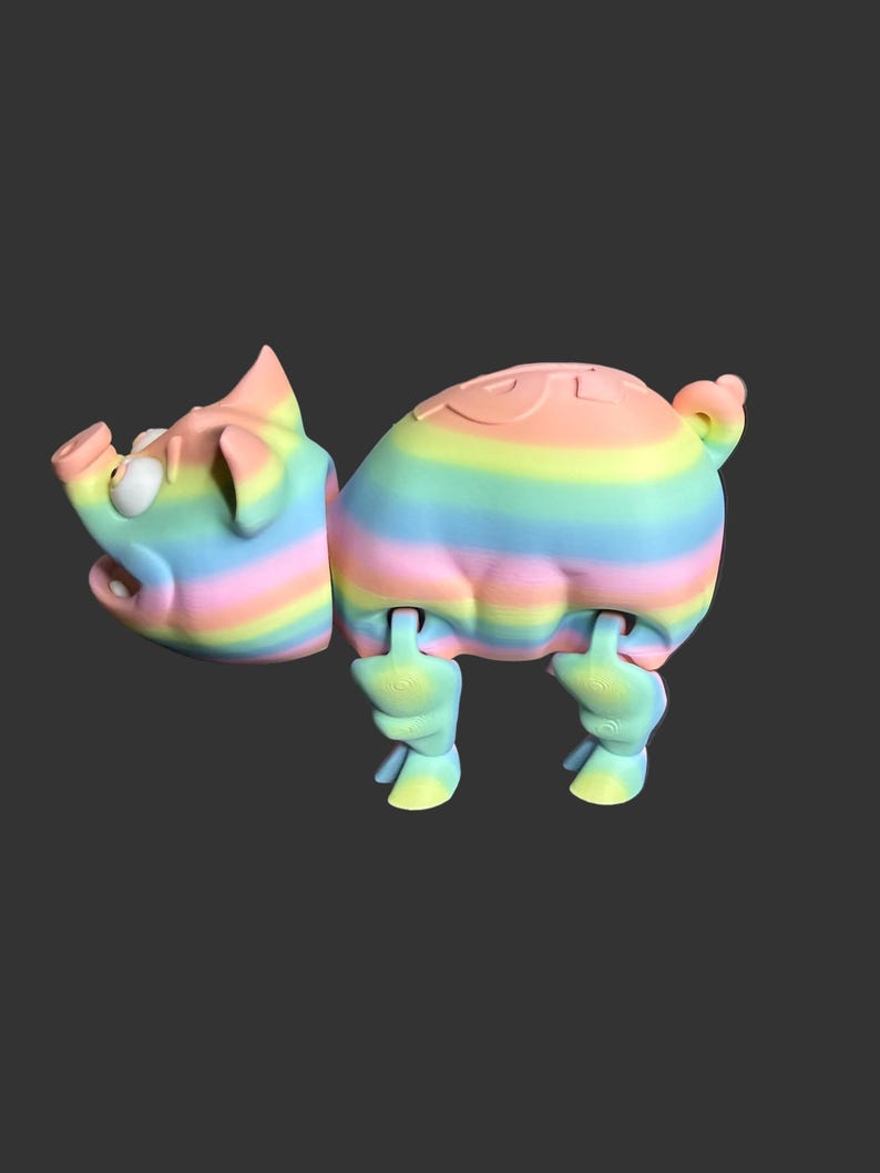 Flexi Piggy Bank – Articulated 3D Printed Pig Coin Bank With Removable ...