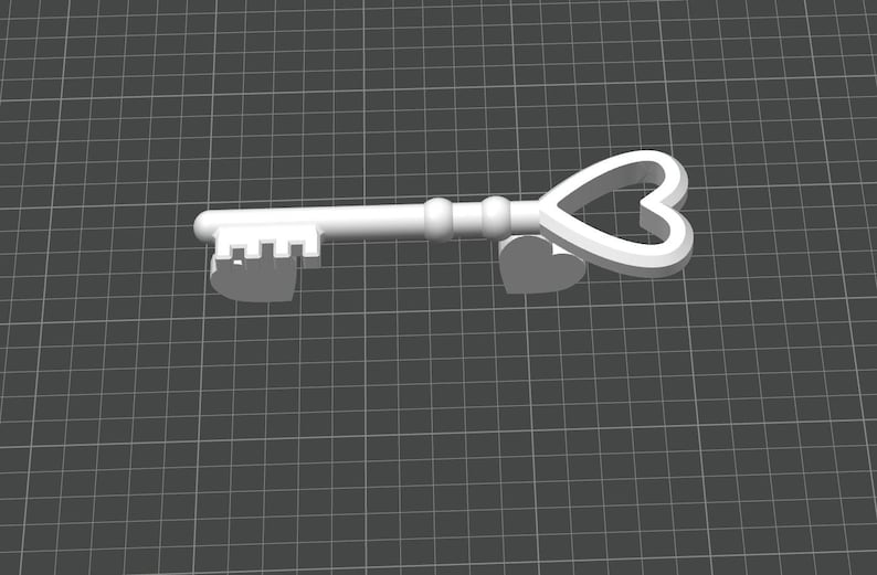 Heart Key Handle STL | Epoxy Tumbler Handle | Valentine 3D File - Etsy