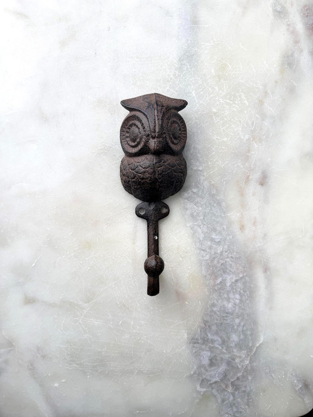 Vintage Cast Iron Owl Wall Hook Rustic Decor - Etsy