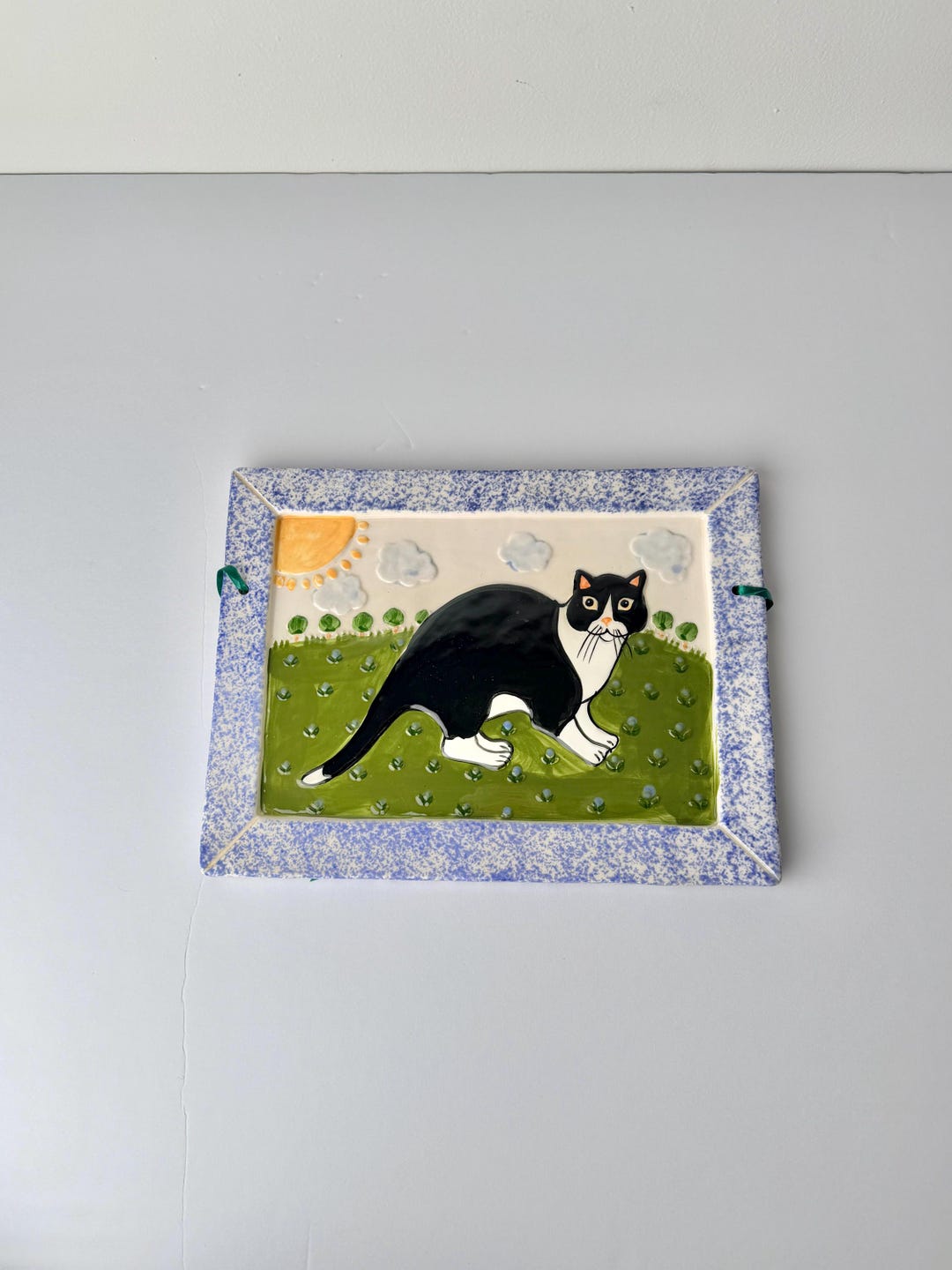 Vintage Andrea West Cat Wall Art Tile – Sigma Tastemaker 1982 Ceramic ...