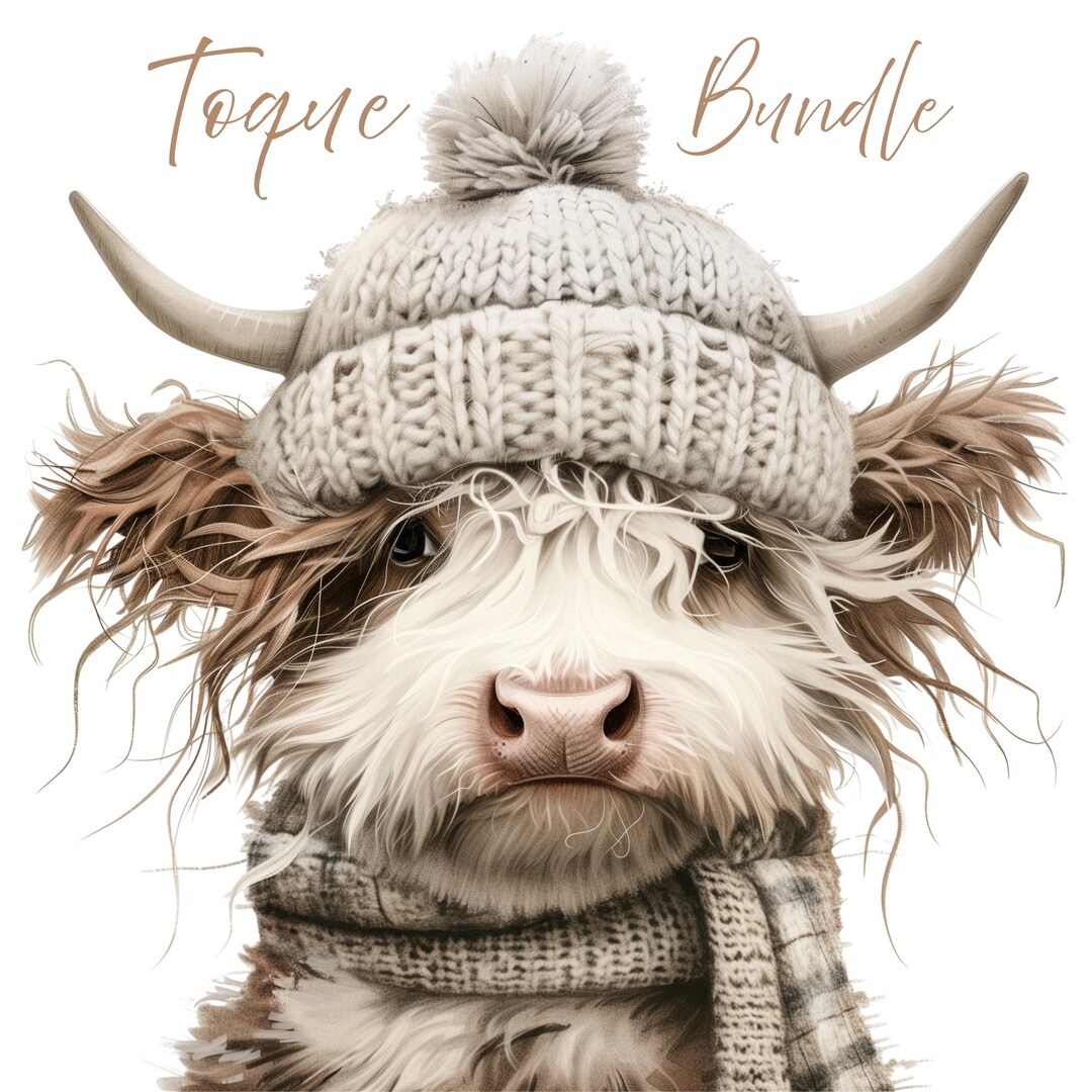 41 Cute Animals in Toques Clipart Bundle, Whimsical Winter PNG Set ...