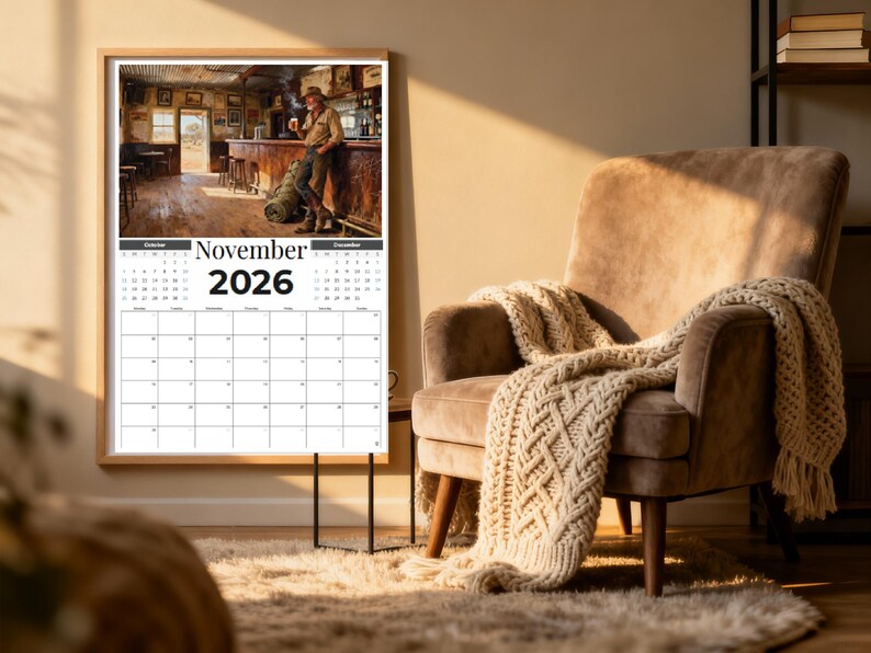 Australian Bushman Calendar 2026 | Rustic Australian Outback Wall ...