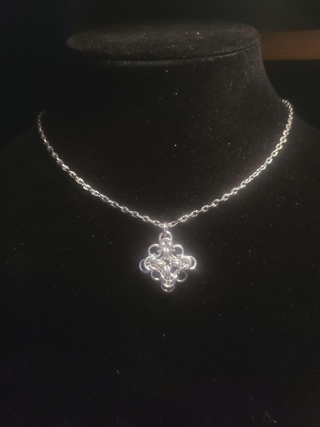 Handmade Chainmail Pendant Necklace, Unique Weaves, Medieval and ...