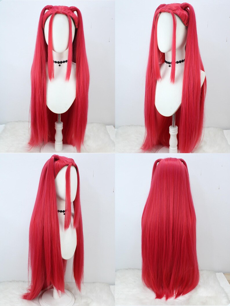 K-POP Demon Hunters Cosplay Wig, Long Straight Hair Accessory for Women ...