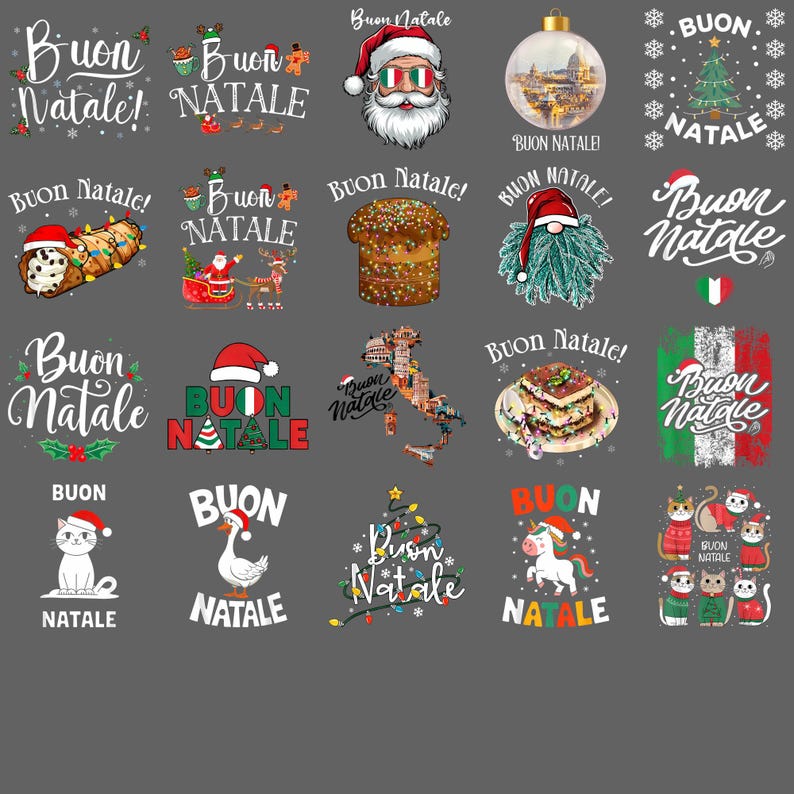 Buon Natale Pasta Lovers Christmas PNG, Funny Italian Foodie Holiday ...
