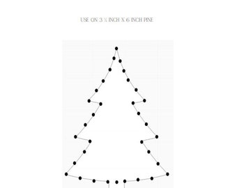 Mini Christmas Tree String Art Template - Etsy