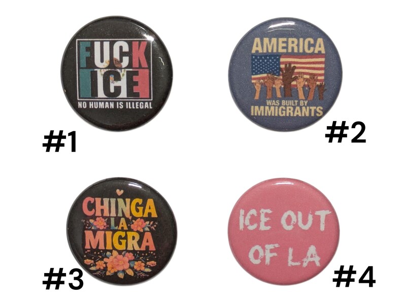 Chinga La Migra, Abolish ICE, Anti ICE Buttons, Pin Back - Etsy