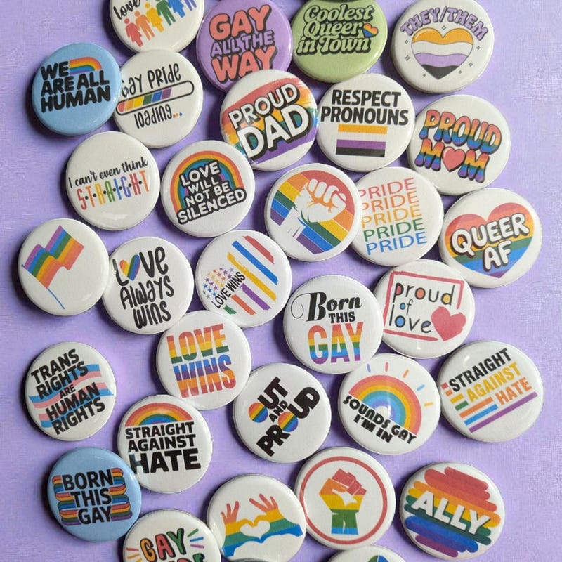Pride Month Buttons - Etsy