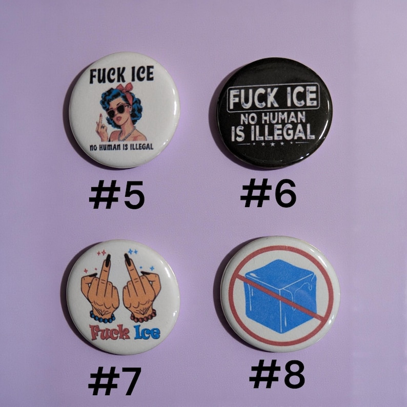Anti ICE Pinback Buttons, Protest Pins, Human Rights (1.25") - Etsy