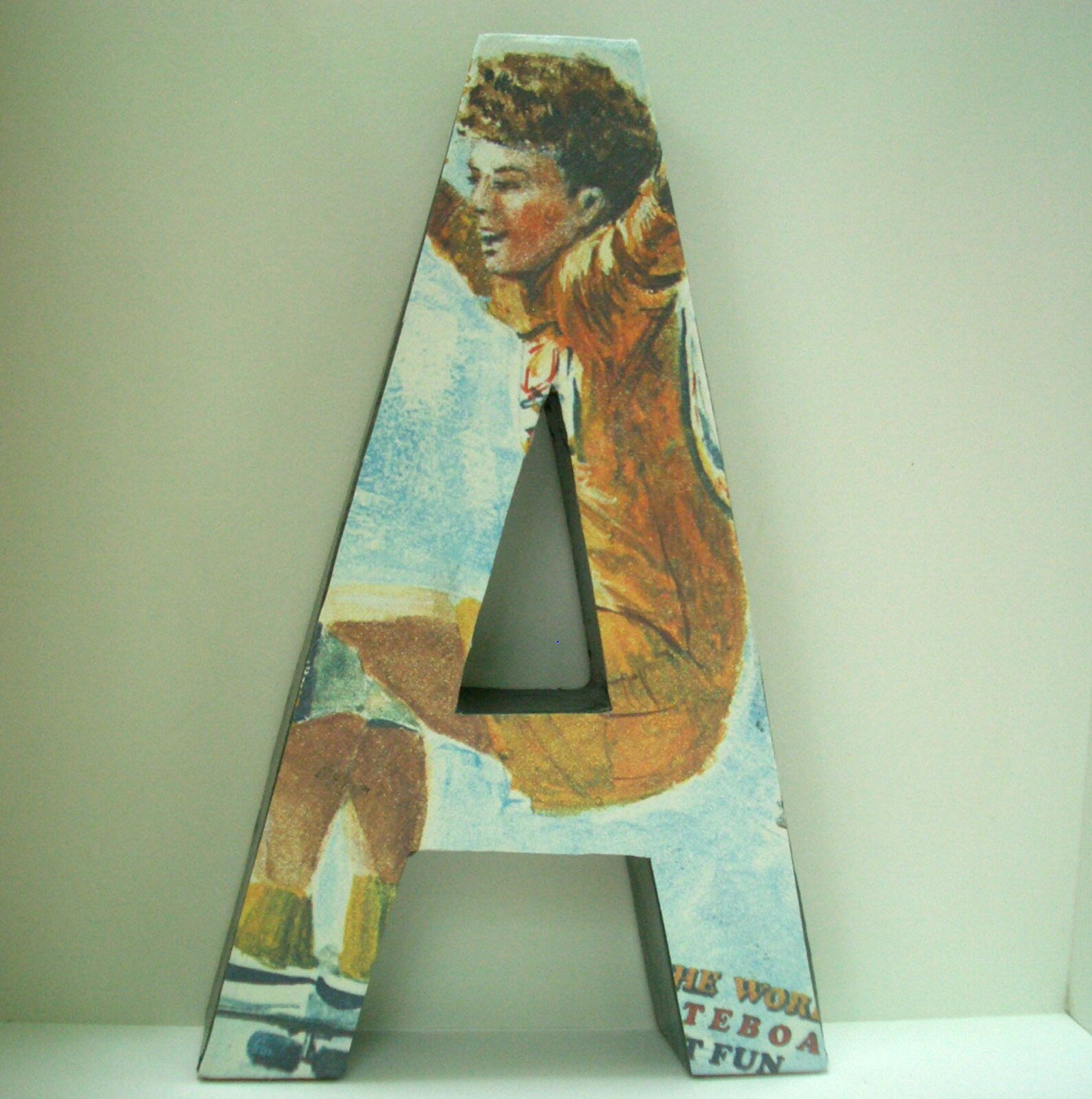 Letter A With Retro Skateboarding Wallpaper - Etsy