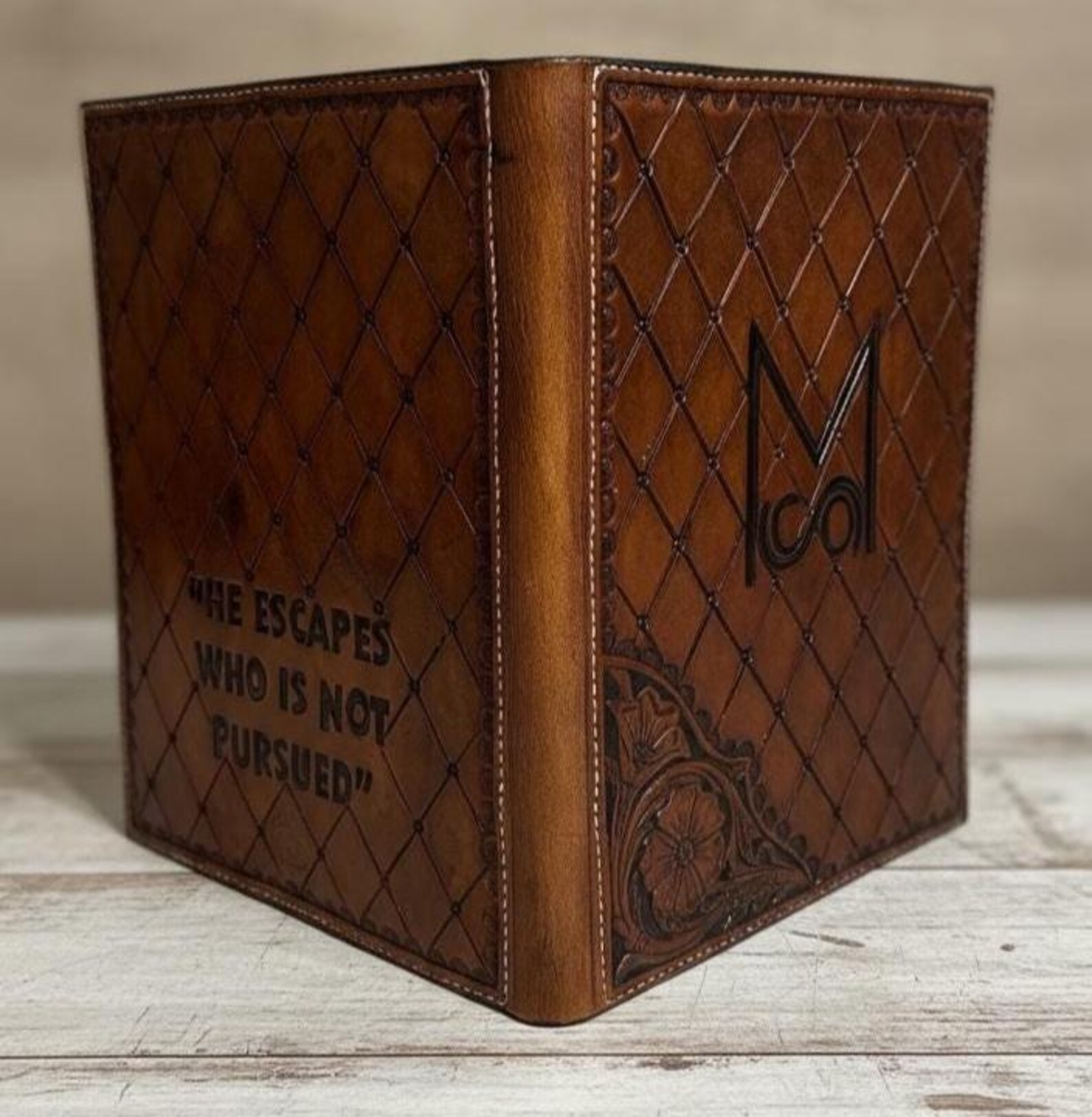 Custom Handmade Handtooled Rustic Leather Padfolios/ Journal Covers - Etsy