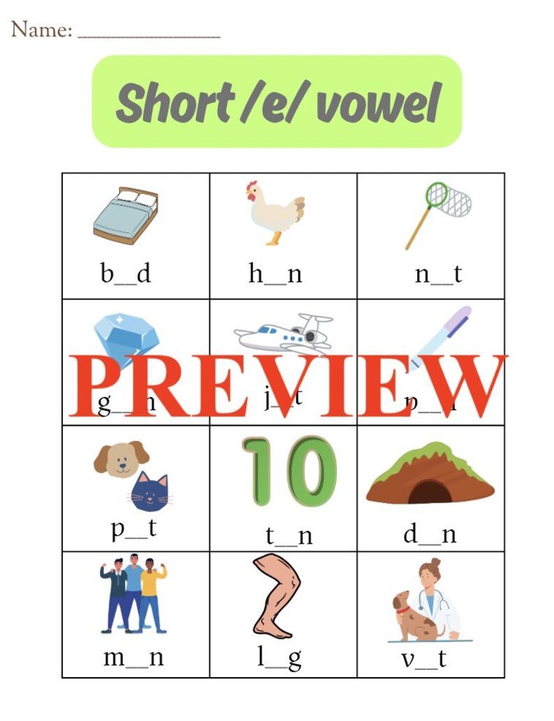 Read and Write Phonics Worksheets Practice Worksheets Short Vowels A E ...