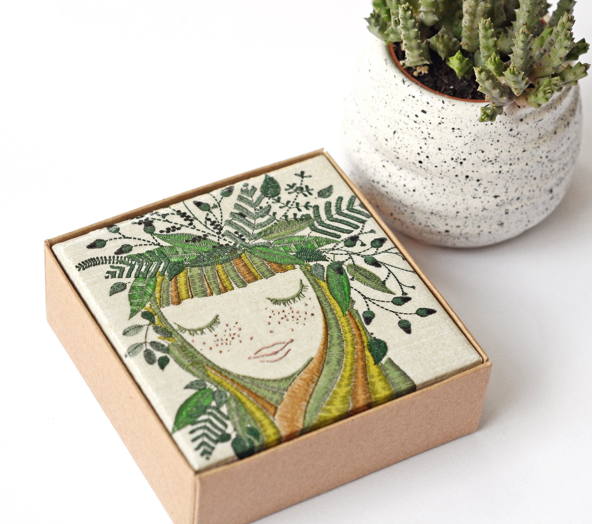 Angel Earth Coasters Ceramic Tile Set - Etsy Sweden