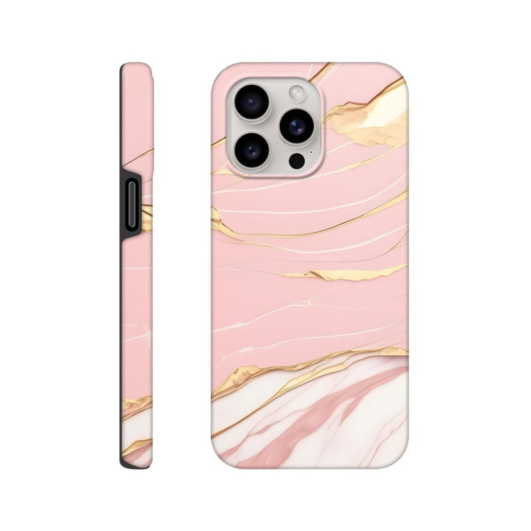 Marble Blush Phone Case Pink Aesthetic iPhone 15 14 13 12 11 Pro ...