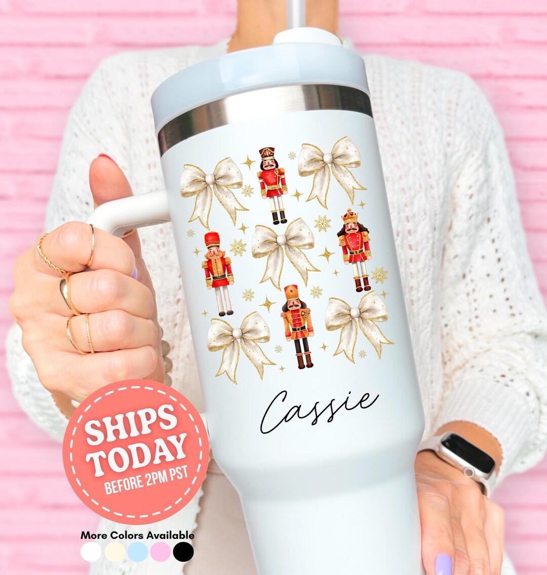 Nutcracker Christmas Tumbler, Holiday Gift Cup, Personalized Winter ...
