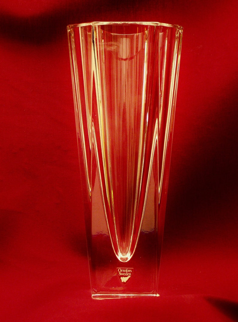 Orrefors Swedish Crystal Vase - Etsy