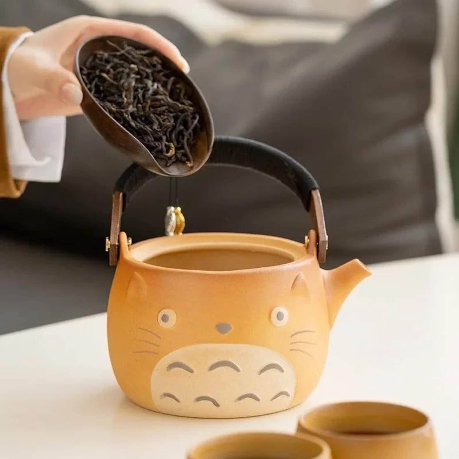 Totoro Tea Cup and Pot Set - Ceramic Studio Ghibli Anime Collectibles ...