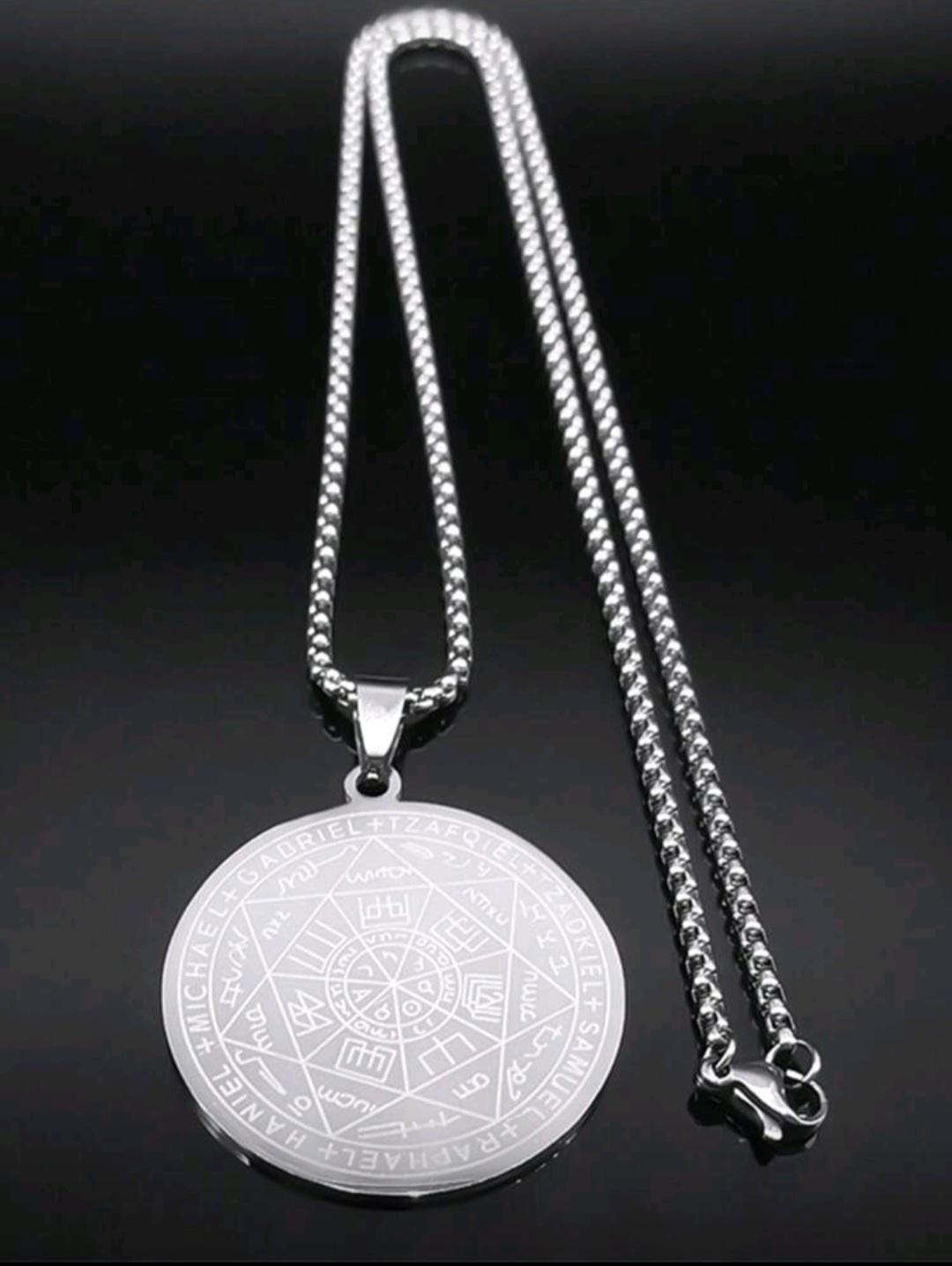 Seven Archangels Amulet With a Round Box Chain - Etsy