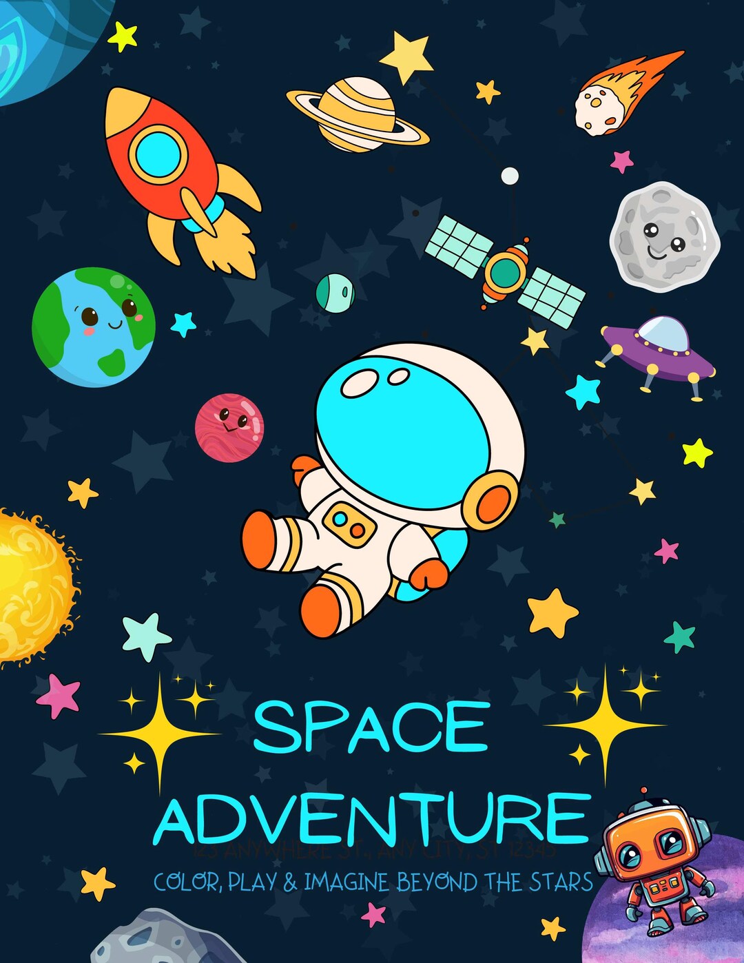 Space Adventure Activity Book for Kids | 20 Page Printable PDF Workbook ...