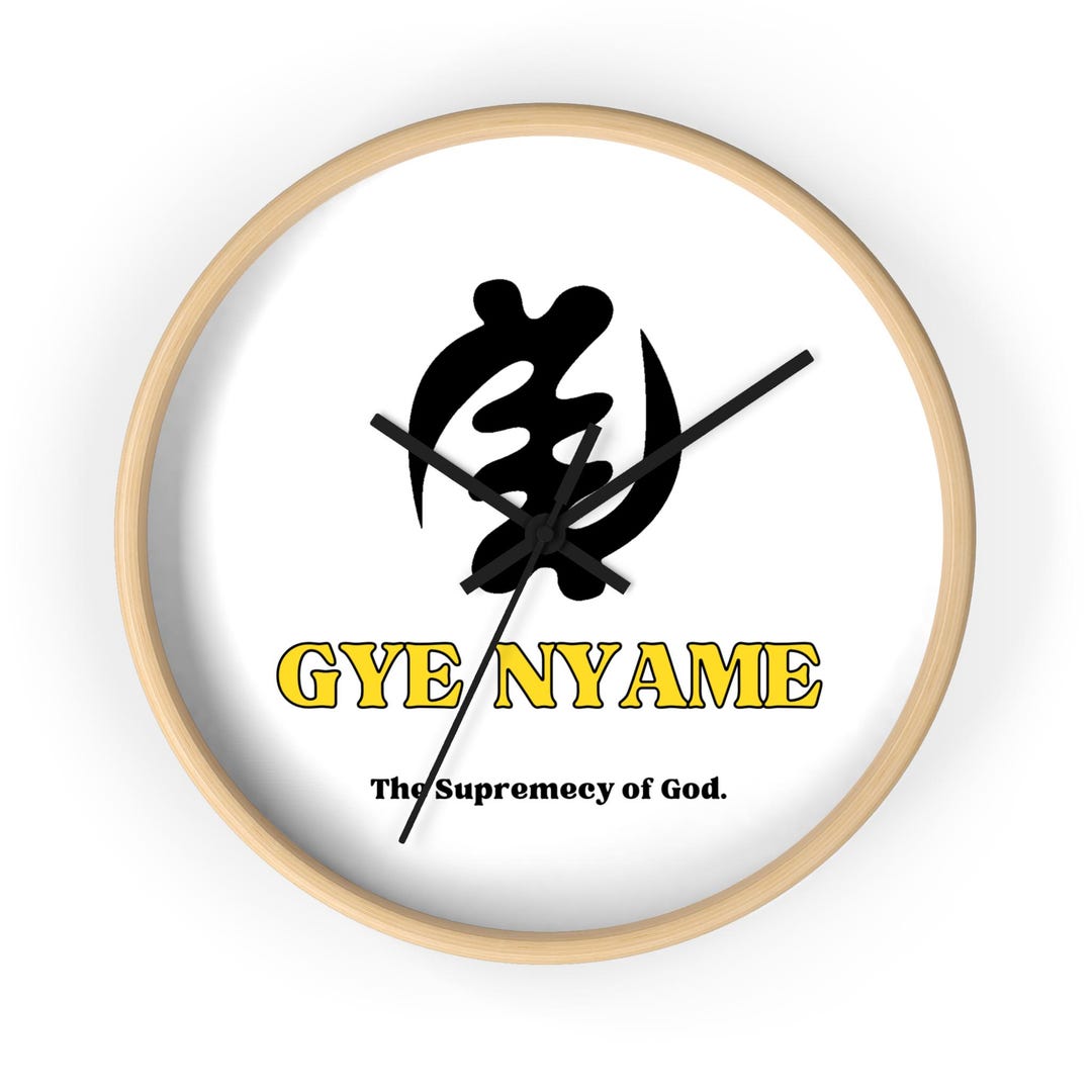 Gye Nyame Symbol Wall Clock | Akan Adinkra, the Supremacy of God ...