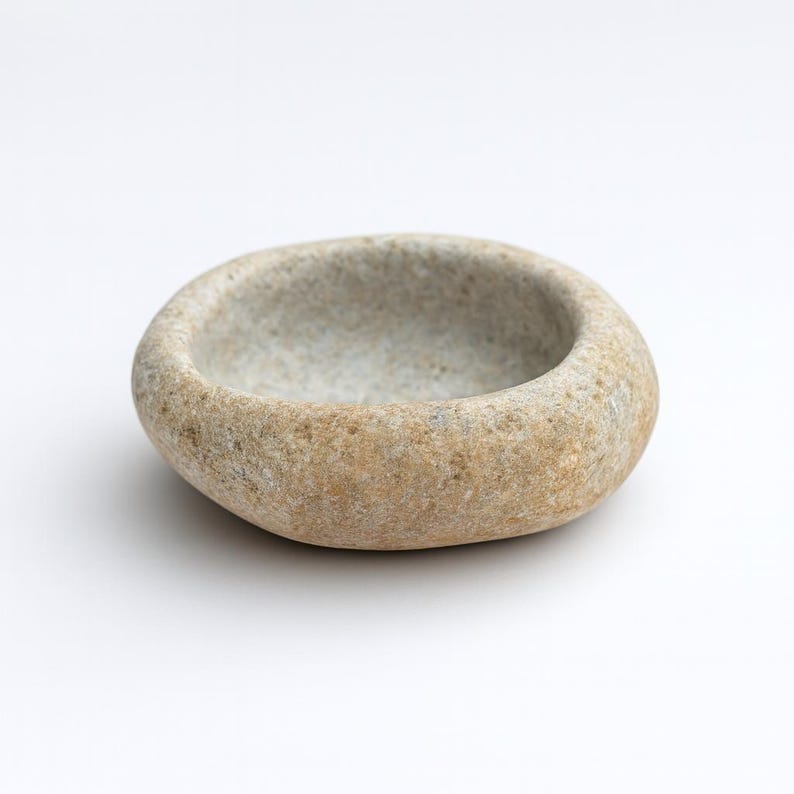 Shrimp Cave Bowl – Aquarium Shrimp Feeding Dish – Natural River Stone ...