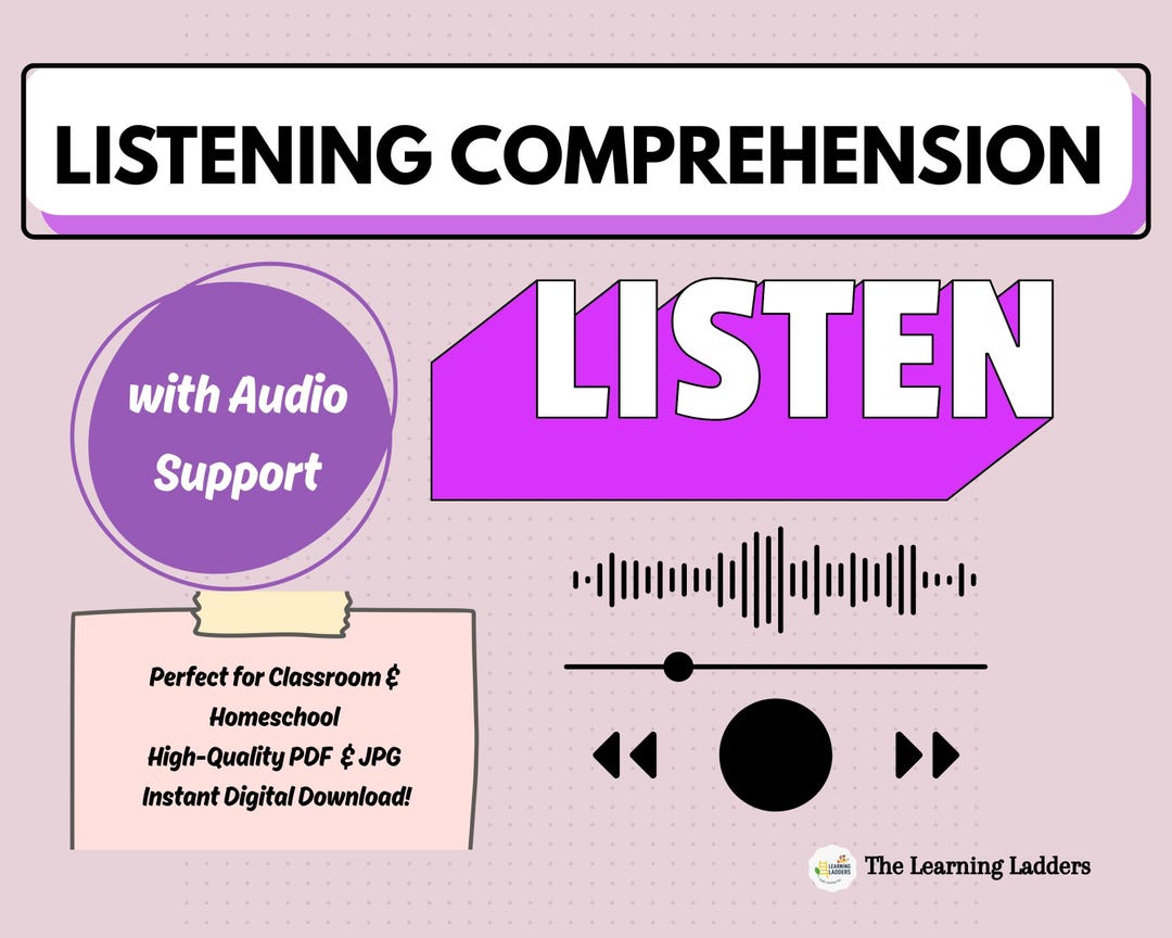 Listening Comprehension Worksheets With Audio | Pre While Post ...