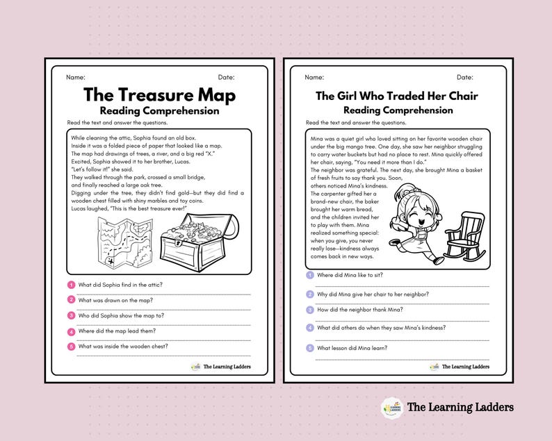 Reading Comprehension Worksheets | Grades 3-6 | 25 Printable Passages ...