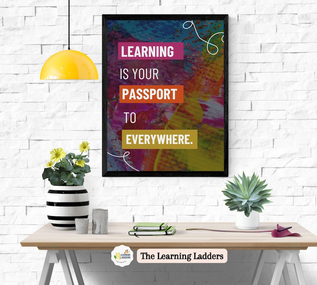 Educational Classroom Wall Art Printable | Motivational Learning Poster ...