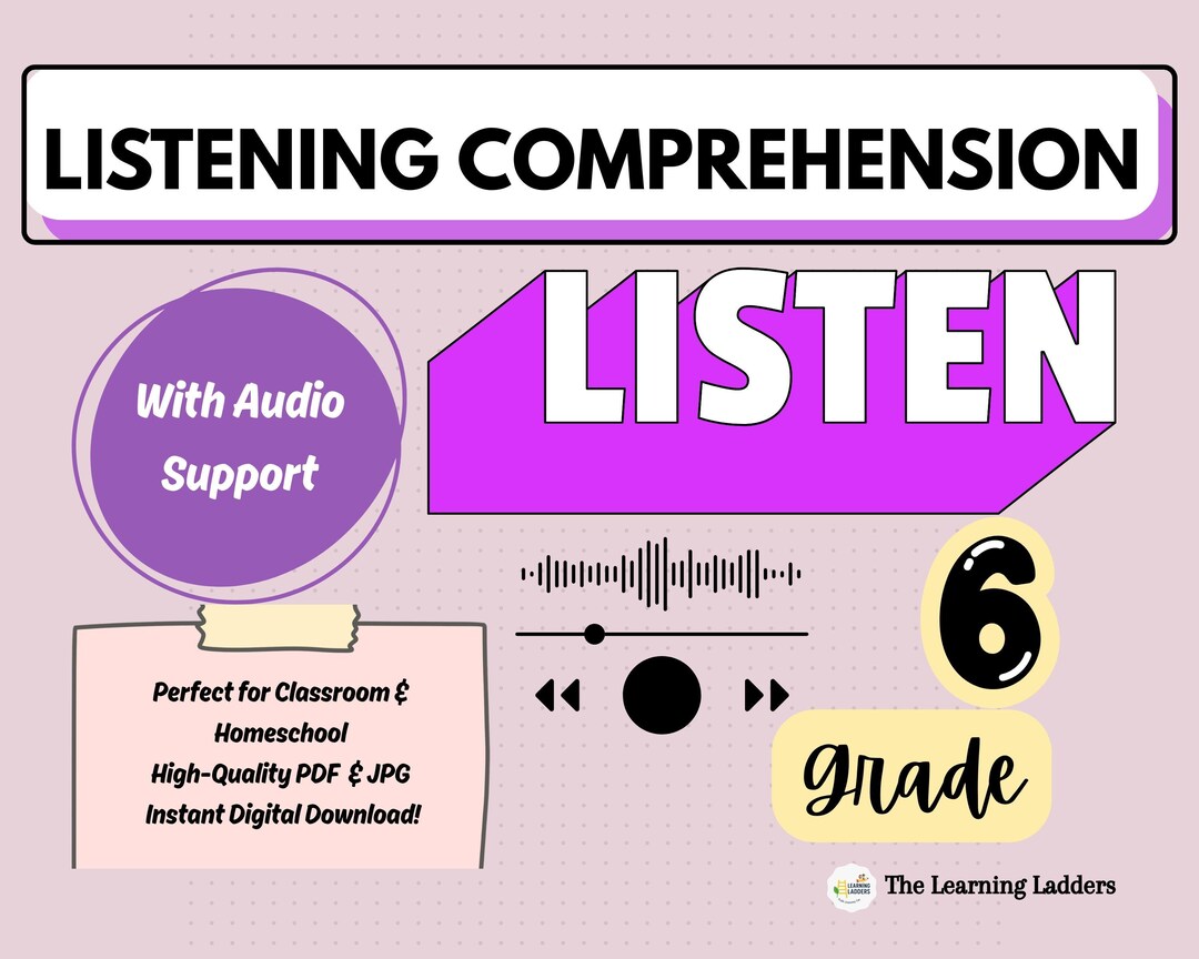 Grade 6 Listening Comprehension Worksheets | Pre While Post Activities ...