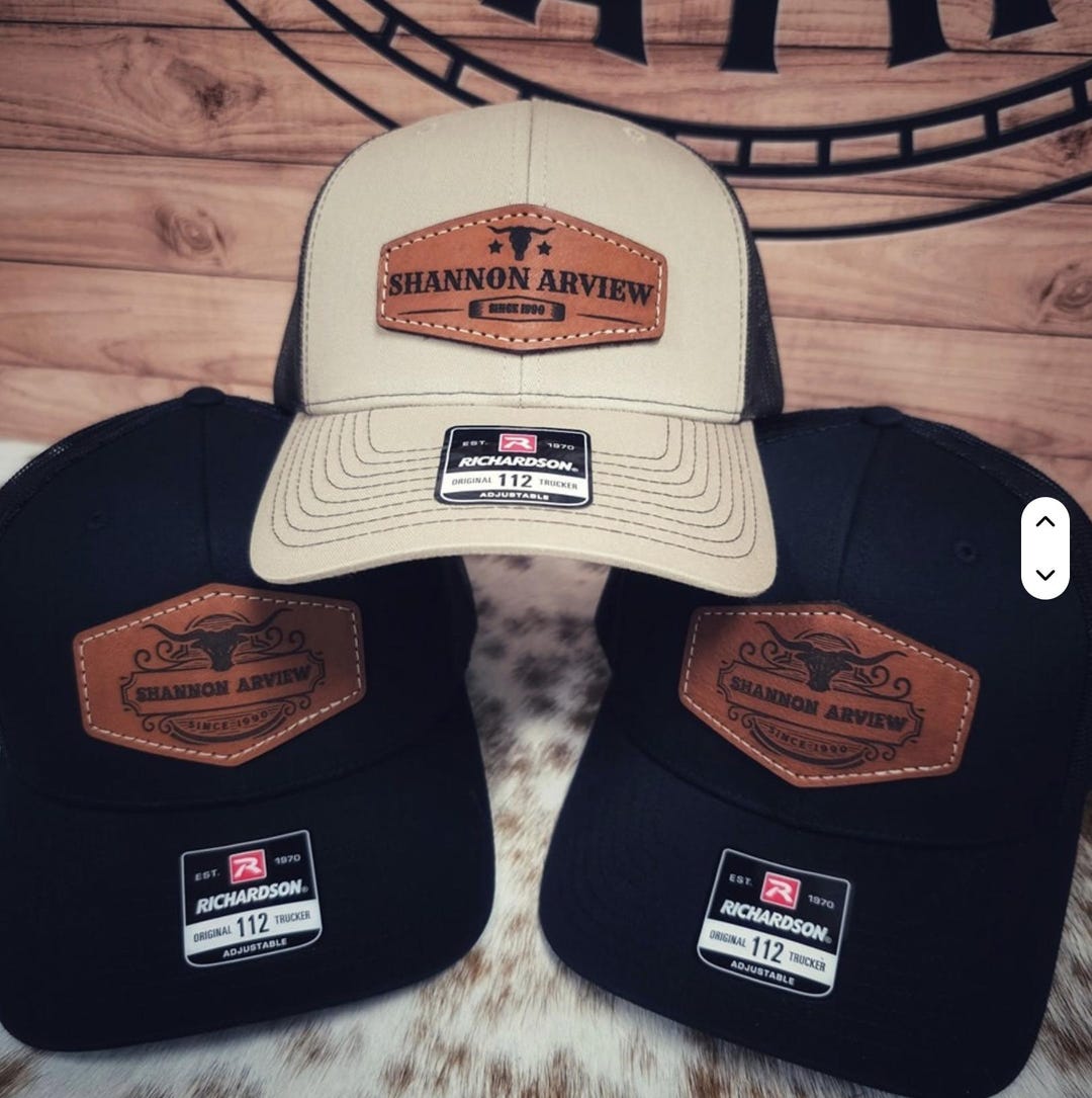 Custom Baseball Caps Desert Engrave Leather Patch Logo Baseball Cap - Etsy