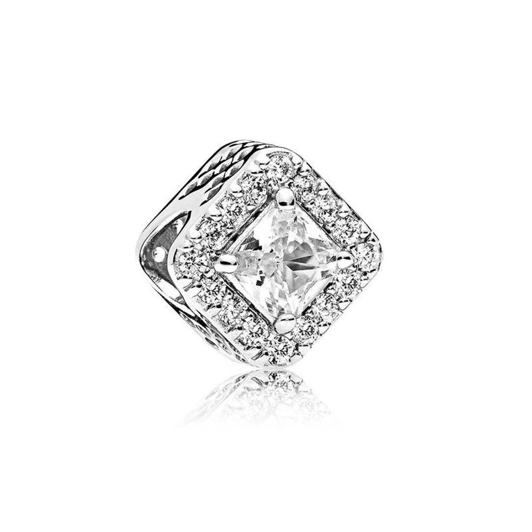 Pandora Silver Geometric Radiance Clear Cz Bead - Etsy