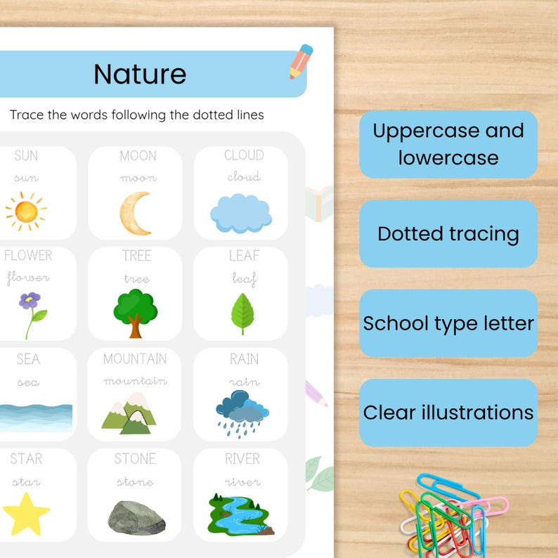 Printable Vocabulary Worksheets for Kids | 10 Categories | Handwriting ...