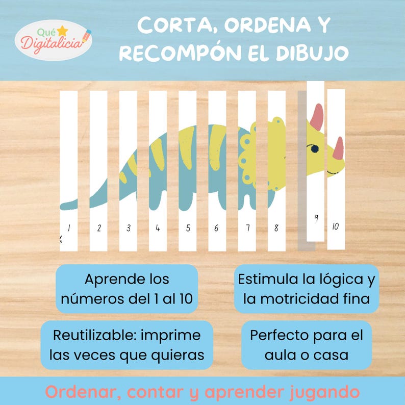 Printable Number Puzzles 1-10 | Educational Activity for Children | 10 ...