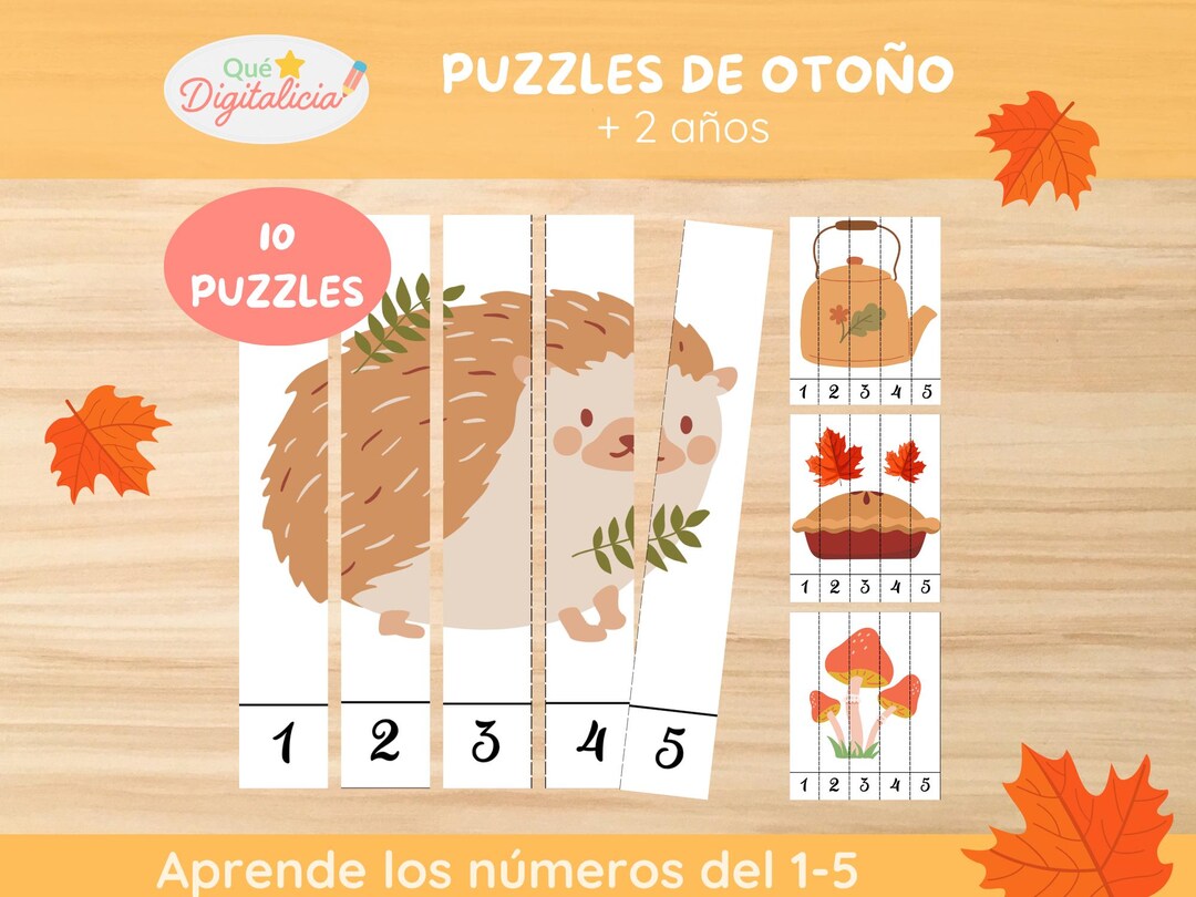Printable Fall Number Puzzles for Kids | Early Childhood Educational ...