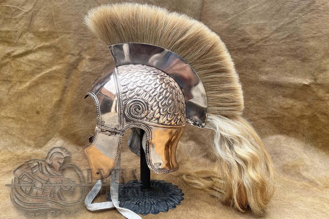 Authentic Bronze Athenian Helmet Replica | Greek Warrior Armor ...