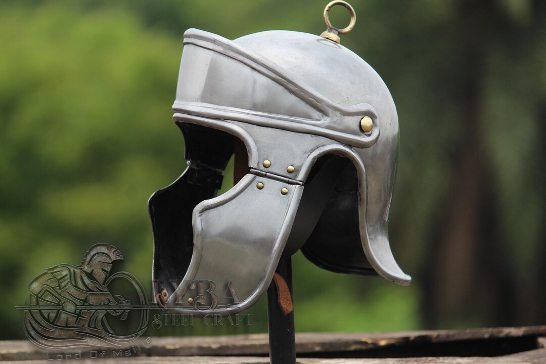 Attic Helmet Steel – Roman Officer Athenian Style | Ancient Greek Roman ...