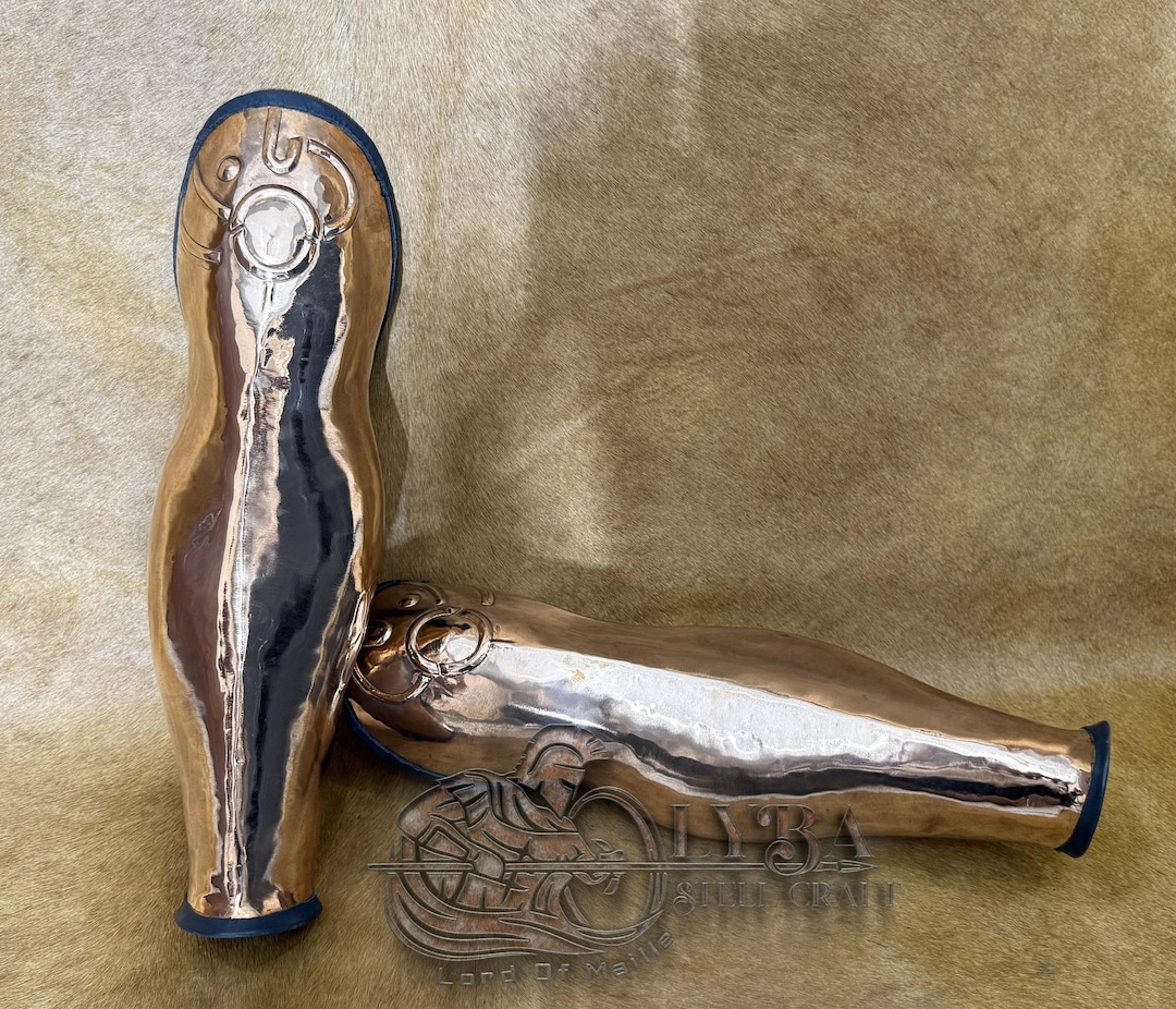 Ancient Greek Hoplite Bronze Greaves | Warrior Leg Armor Replica | LARP ...