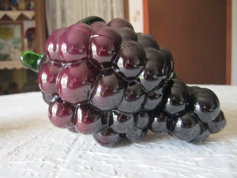 Purple Pressed Glass Grape Bunch Pair Vintage Glass Fruit Art - Etsy