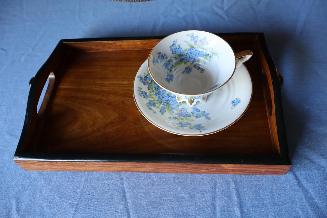 Vintage Small Wooden Tray With Handles - Etsy