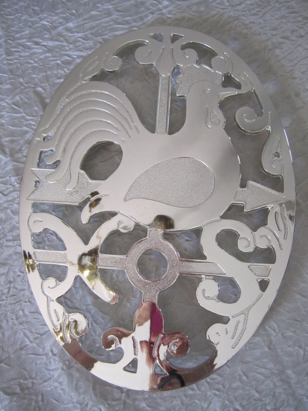 New Vintage Rooster Trivet or Wall Art Silverplate Oneida Wm. A. Rogers ...