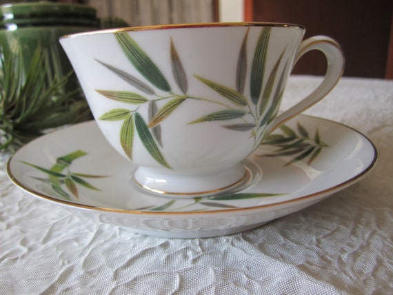 Noritake China Cup and Saucer Bamboo Design Orient Pattern | Etsy