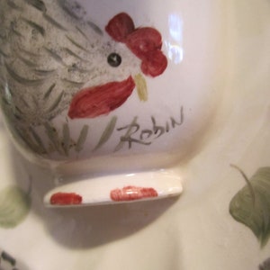 Vintage Chicken Rooster Teacup Wall Pocket Hanging Vase - Etsy
