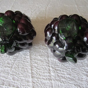 Purple Pressed Glass Grape Bunch Pair Vintage Glass Fruit Art - Etsy