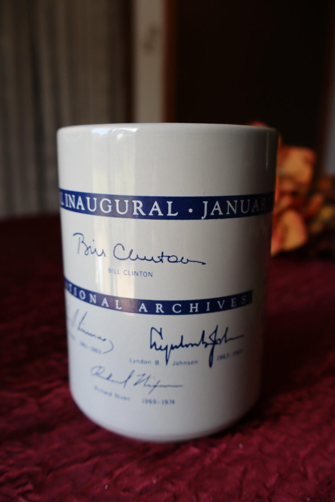 1993 Bill Clinton Inaugural Mug Presidential Collectible Large Heavy ...