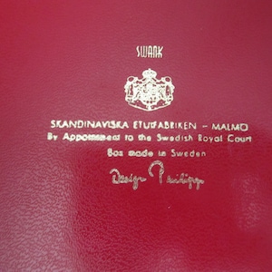 Vintage Swank Red Jewelry Box Made in Sweden, Skandinaviska ...