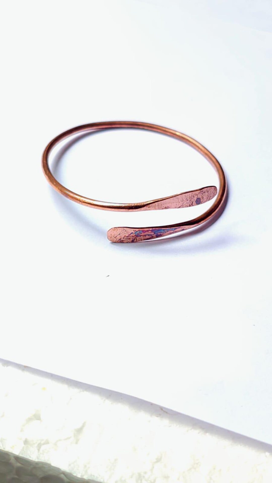 Handmade Solid Copper Cuff Bracelet | Minimalist Boho Open Bangle ...
