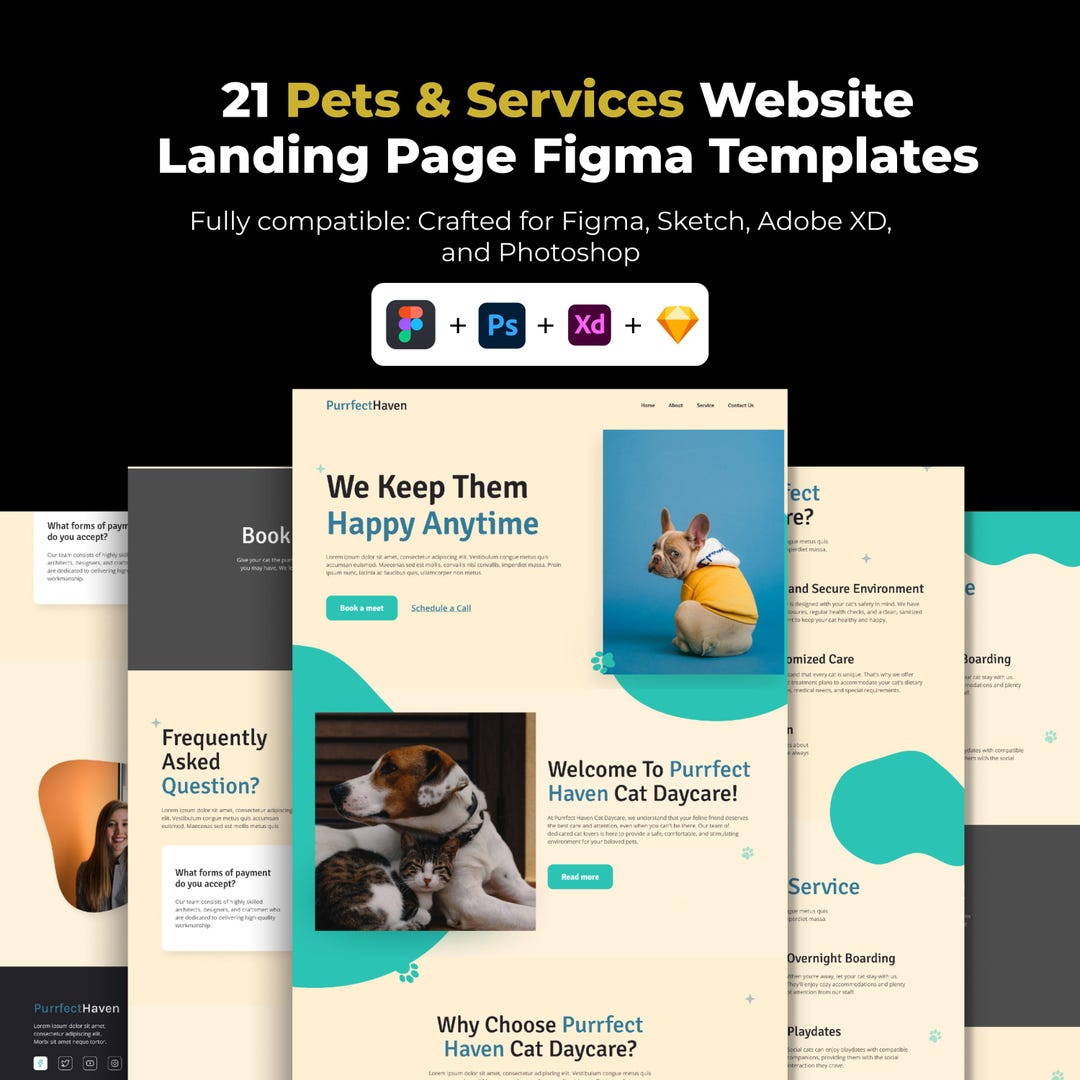 Pet Shop Figma Website UI Template Ecommerce Design Kit Editable Online ...